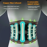 JIUFENTIAN Copper Back Braces for Lower Back Pain Back Brace for Women ...