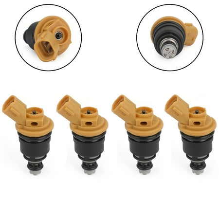 4 Pcs 550cc Yellow Side Fuel Injectors 16600AA170 For Sti WRX GC8 16600 ...