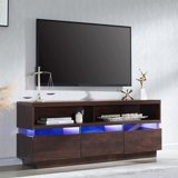 Modern TV Stand for TVs up to 70 inch Walnut - Walmart.com