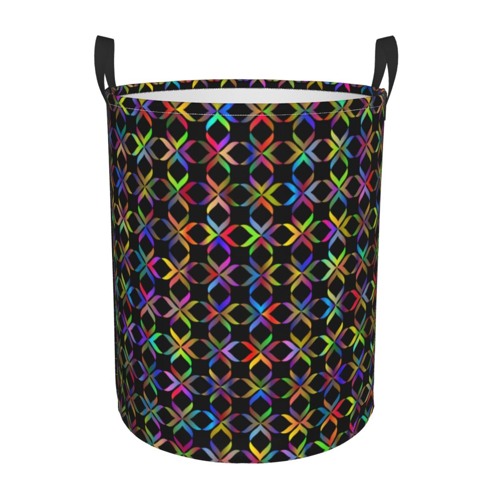 LNWH Laundry Basket, Rainbow Geometric Abstraction Pattern Foldable ...
