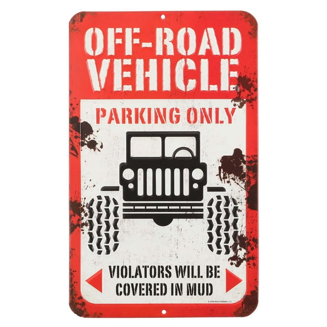 Off Road Vehicle Embossed Metal Sign - Walmart.com