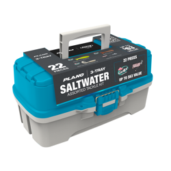 Plano 3-Tray Tackle Box with Berkley Saltwater Bait Kit - Walmart.com