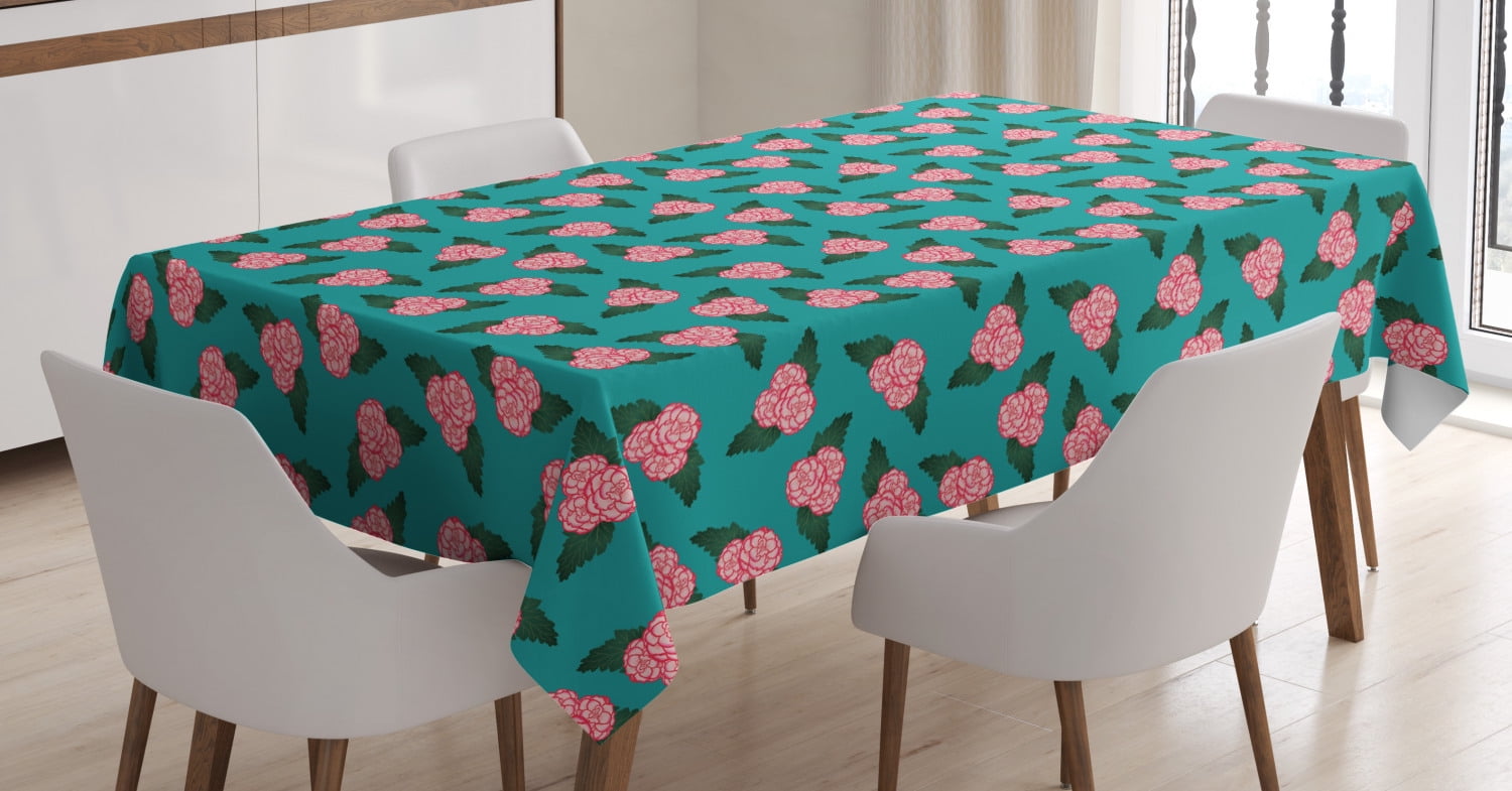 Floral Tablecloth, Pure First Love Represented Pretty Begonia Flower ...