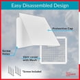 6x6 Inch Metal Dryer Vent Cover with Mesh - Weatherproof Outdoor Rain ...
