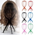 Foldable Wig Stand for Styling and Drying, Portable Plastic Wig Holder ...