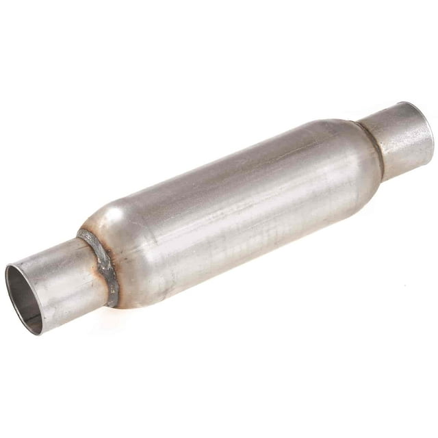 JEGS 30291 Flowpack Bullet Muffler 2-1/2 Inlet / Outlet 4 x 12 Body 18 ...