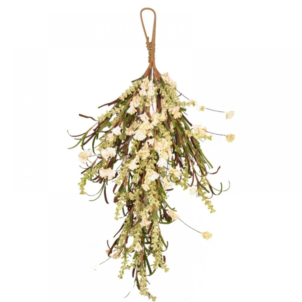 AVAIL 25 inch Spring Summer Front Door Teardrop Wreath Artificial ...