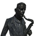 Saxophone Player Statue Sculpture in Patina Black Finish by Urban Port ...
