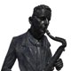 Saxophone Player Statue Sculpture in Patina Black Finish by Urban Port ...