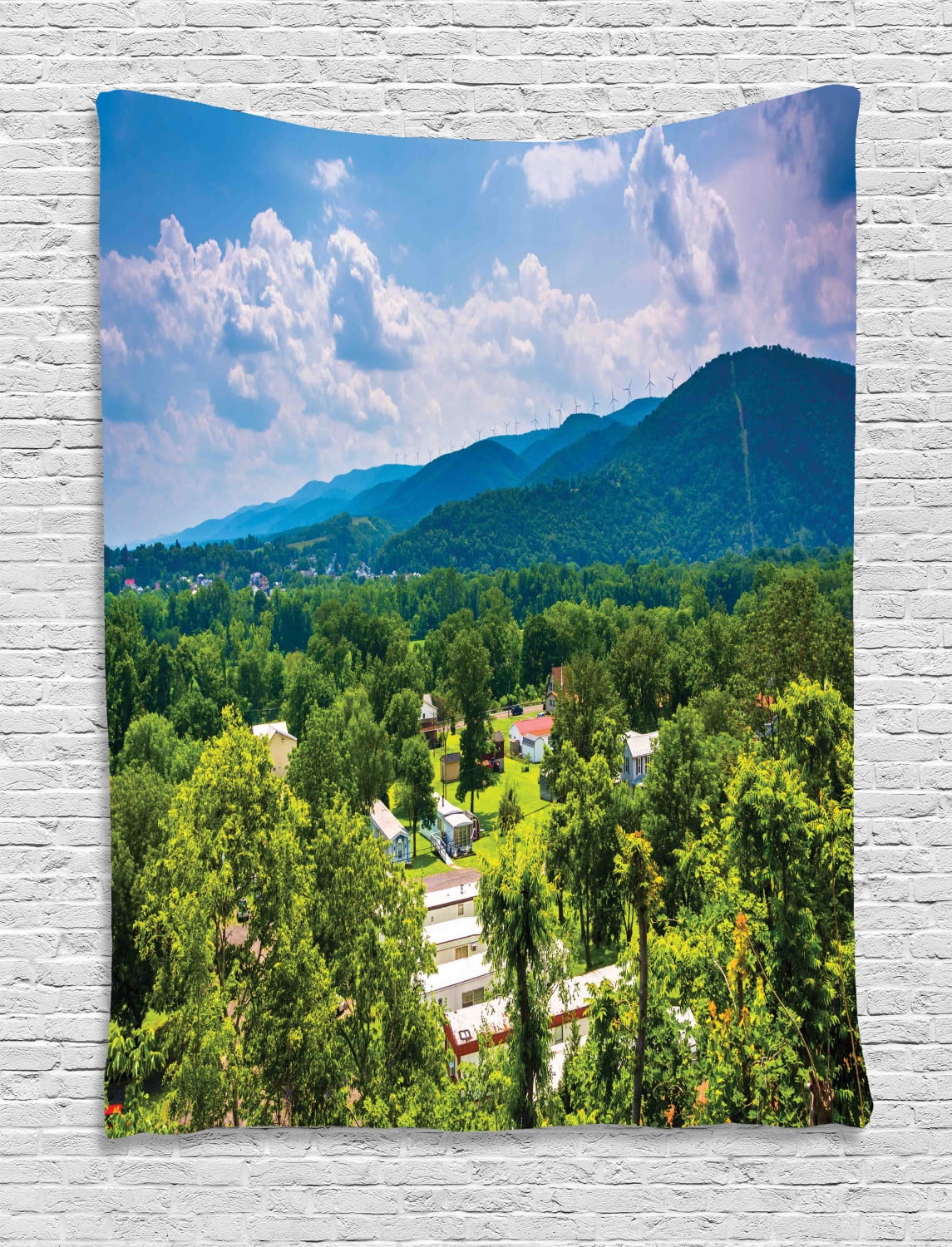 Appalachian Tapestry, Aerial Photo of Trailer Park and Mountains, Wall ...