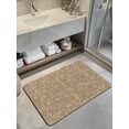Brown Modern Art Soft Diatomaceous Earth Mat, White Abstract Line Human ...