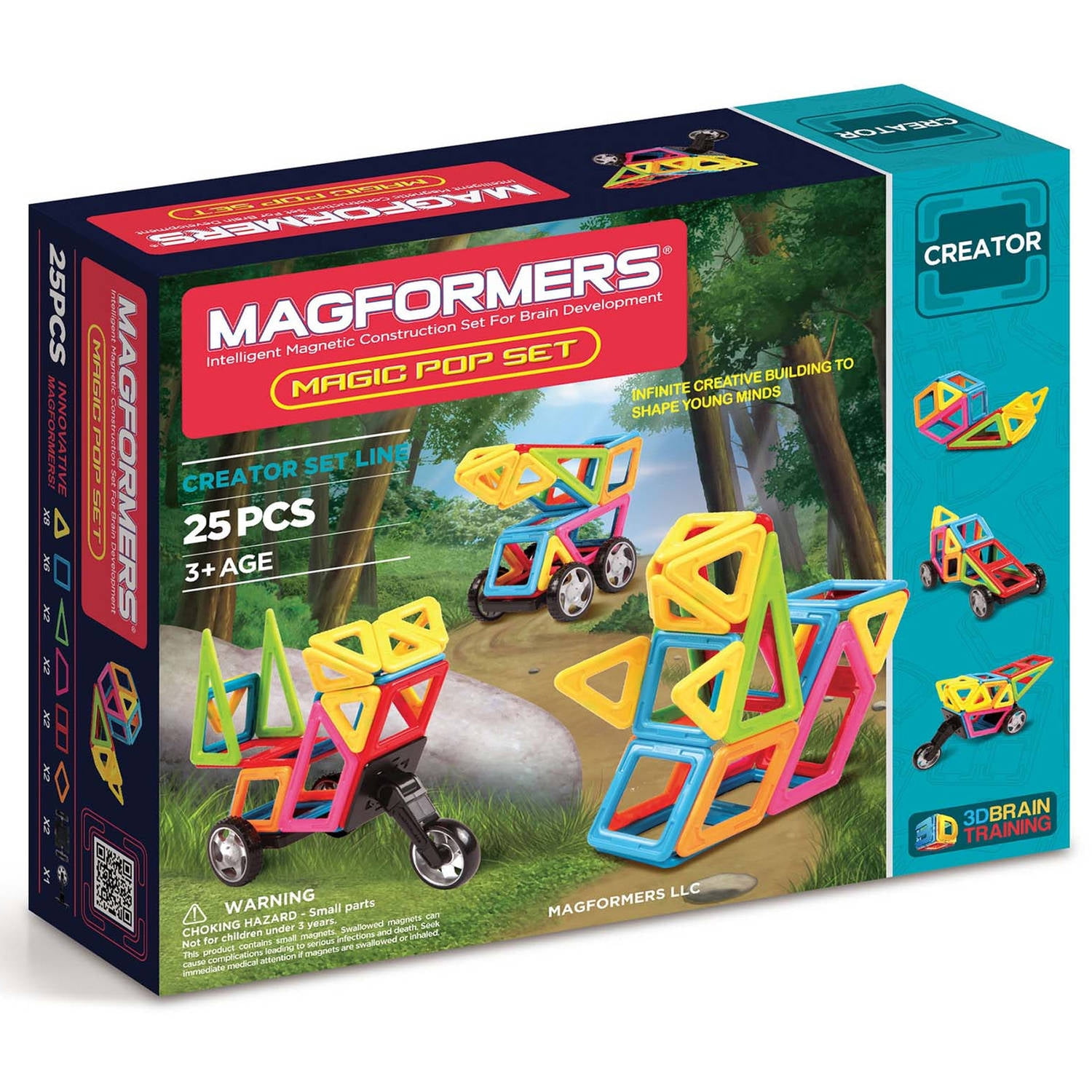 Magformers Magic Pop 25 Piece Magnetic Construction Set - Walmart.com