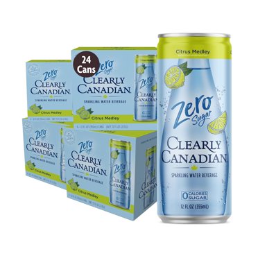 Clearly Canadian Mountain Blackberry Sparkling Water, Pure Flavor, Carbonated, 24-Pack 12 oz ...