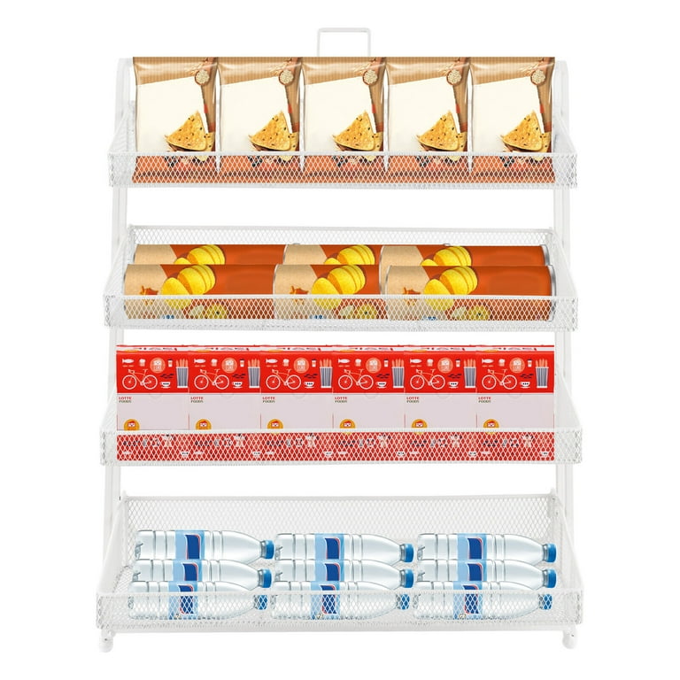 4 Tier Candy Rack 4-Tier Metal Display Rack - Countertop Retail Shelf ...