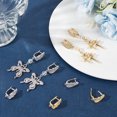 4 Pairs Rack Plating Brass Micro Pave Cubic Zirconia Hoop Earring ...