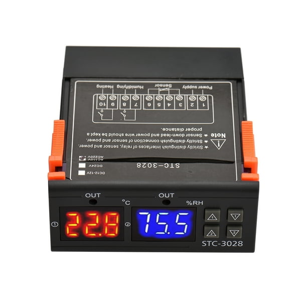 Controlador de temperatura digital STC-3028 Regulador de temperatura inteligente AC 110 ~ 2 ...