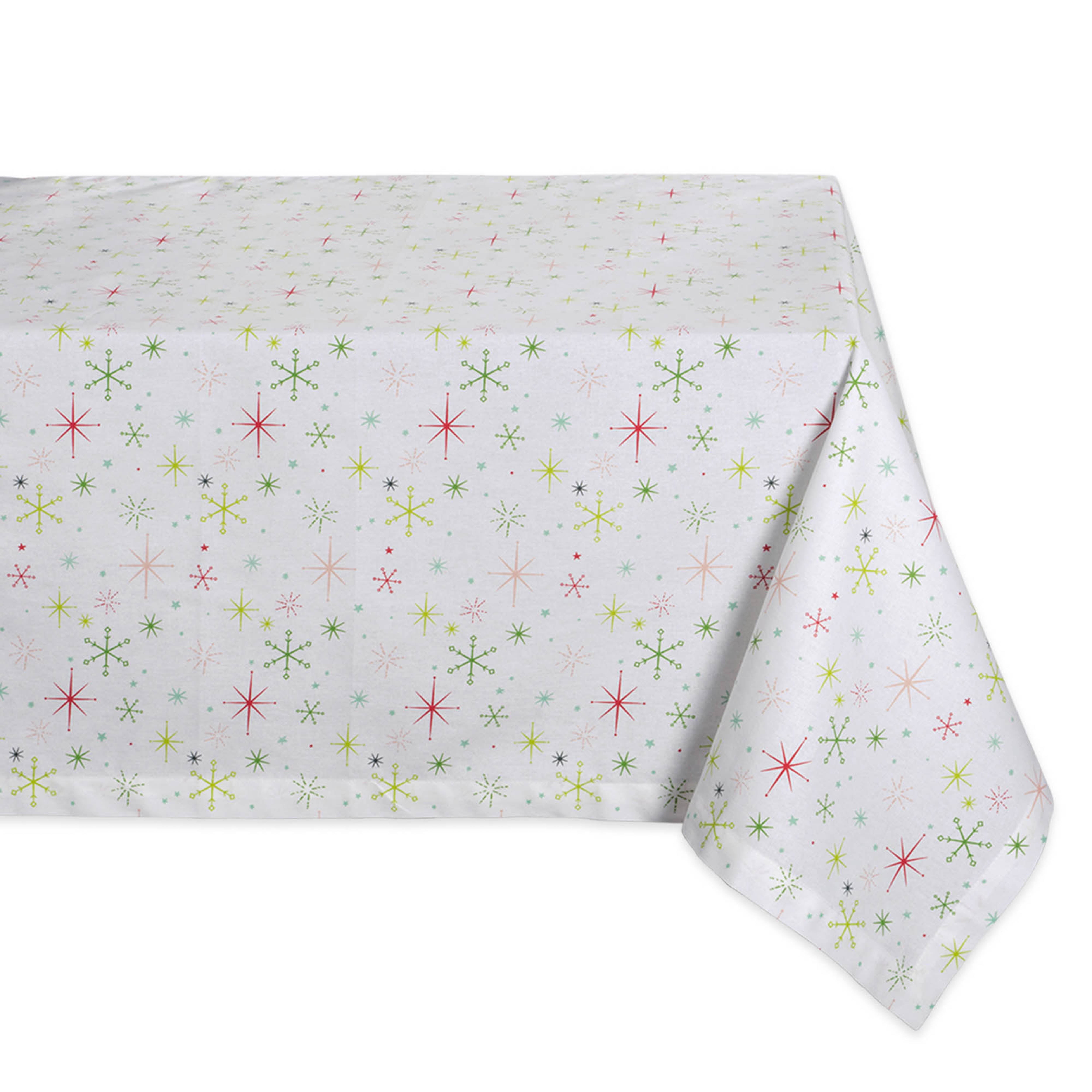 DII 60x84" Rectangular Cotton Tablecloth, Christmas Stars - Perfect for ...