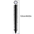 36in Snow Gauge with Temperature Meter Winter Snowflake Metal Ruler ...
