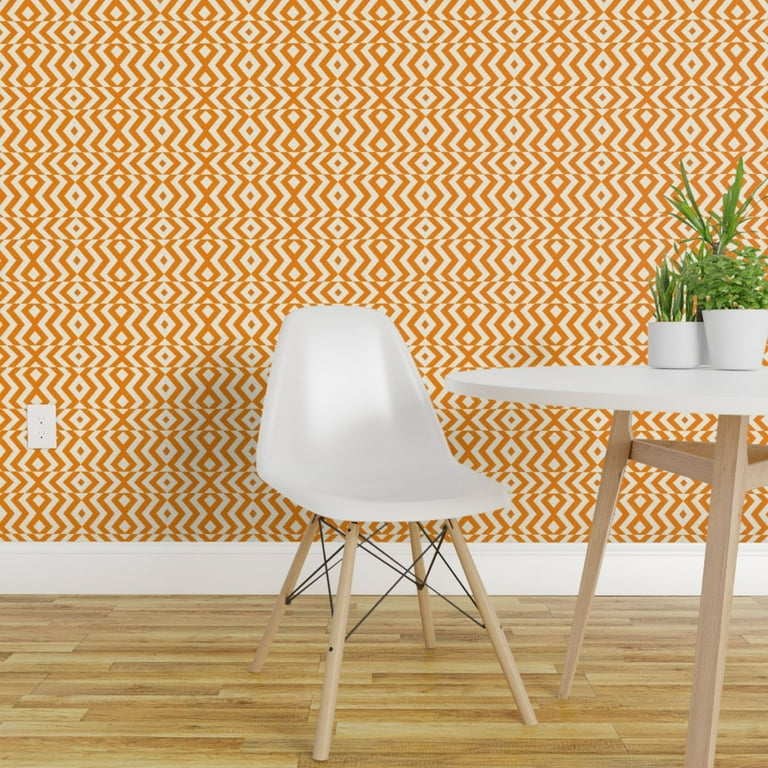 Orange And White Chevron Wallpaper