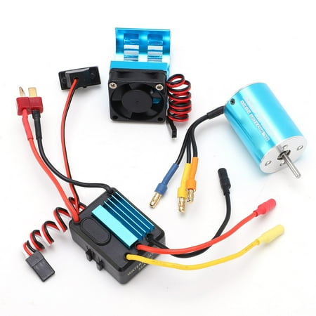 RC Brushless Motor Set, 2838 4500KV Brushless Motor Set Portable 4 Pole ...