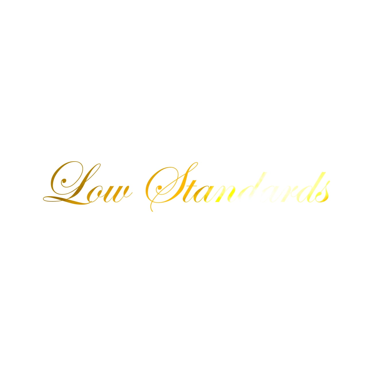 Low Standards Sticker Decal Die Cut - Self Adhesive Vinyl ...