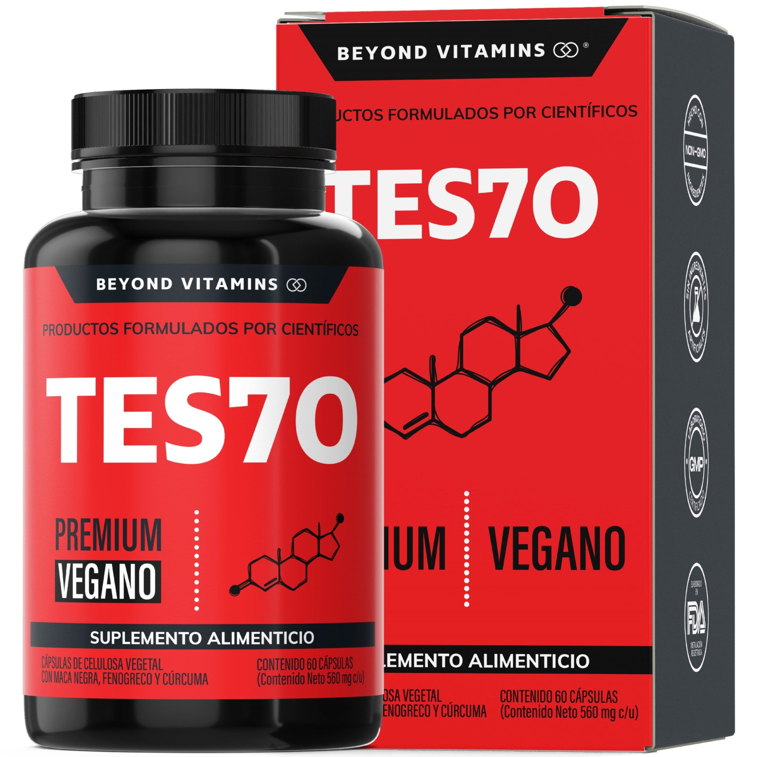 TESTO Suplemento Alimenticio Vitaminas para Hombres - 60 cápsulas ...