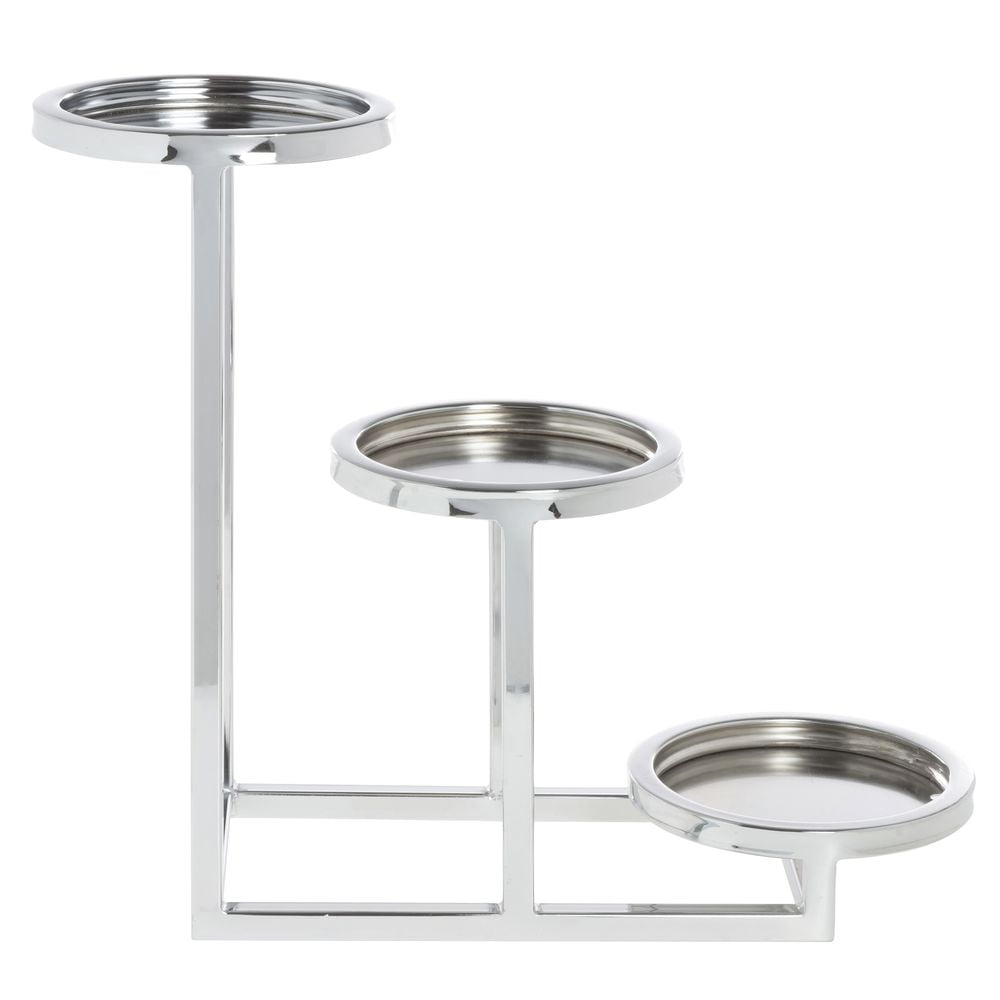 HUBERT® Chrome 3-Tier Buffet Stand For Bowls - 6"L x 15 7/10"W x 13"H ...