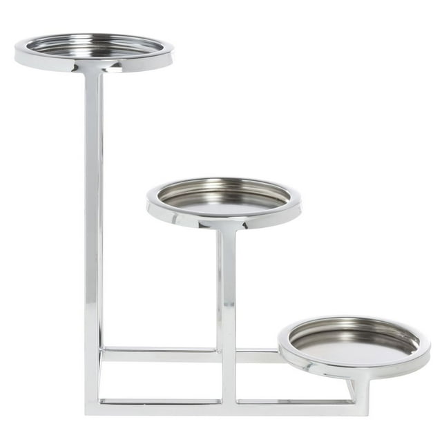 HUBERT® Chrome 3-Tier Buffet Stand For Bowls - 6"L x 15 7/10"W x 13"H ...