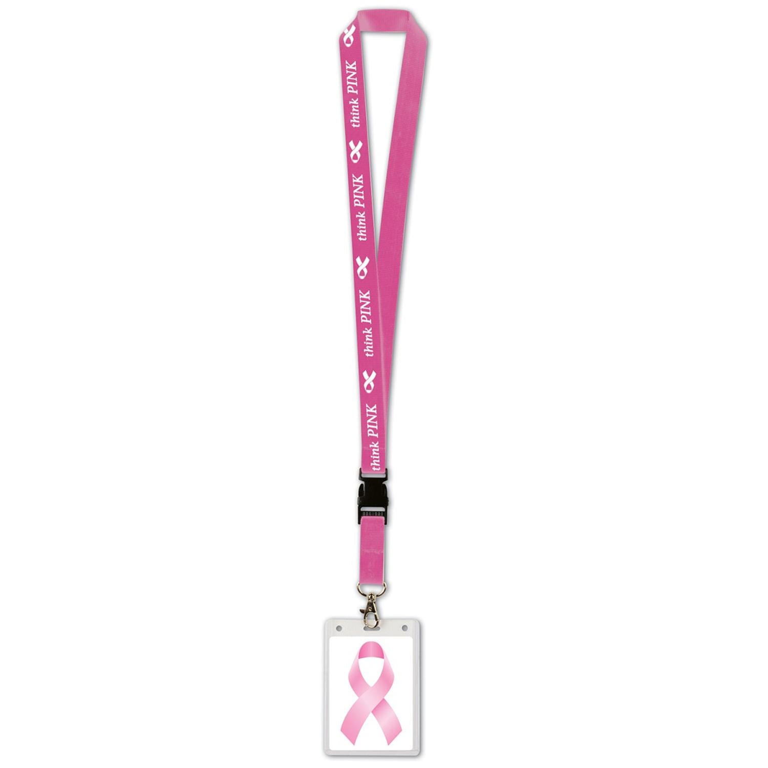 Club Pack of 12 Breast Cancer Awareness Pink Ribbon Lanyard 25 ...