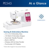 Brother PE545 Embroidery Machine, Wireless Connectivity, 4x4 Embroidery ...