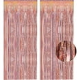 Silver Streamers Metallic Foil Fringe Tinsel Curtain Party Backdrop, 8 ...