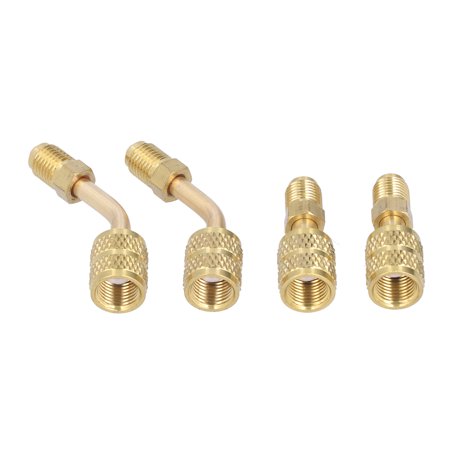 LHCER Refrigerant Charging Adapter,HVAC Charging Adapter,4Pcs 1/4SAE to ...
