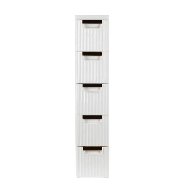 Ubesgoo Drawers Unit On Wheels Tower Narrow Slim Container Cabinet For