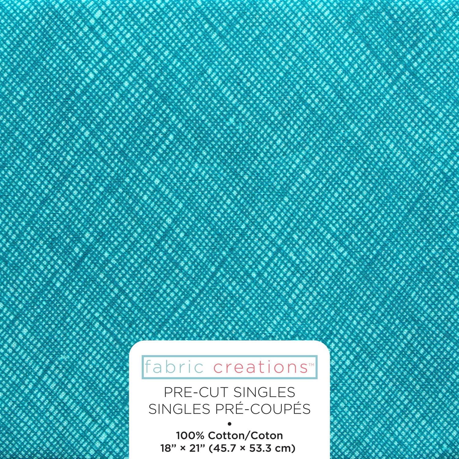 Click here for Fabric Creations White With Aqua Pencil Crosshatch... prices