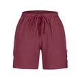 Aeguzox Womens Solid Color Summer Casual Lace Hollow Out Beach Shorts ...