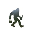 Bigfoot Metal Signs, Beer Drinking Bigfoot Metal Yard Stake, Black ...