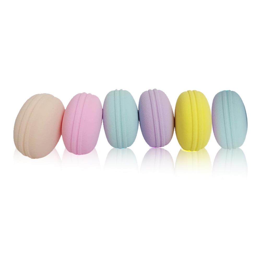 Makeup Sponges Macaron Beauty Puff,Macaron Shape Puff Set, Candy Color ...