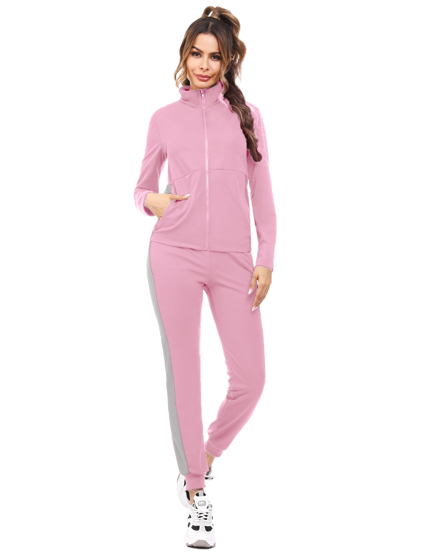 Uniexcosm Women Zip-up Tracksuits 2 Piece Set Activewear for Female ...