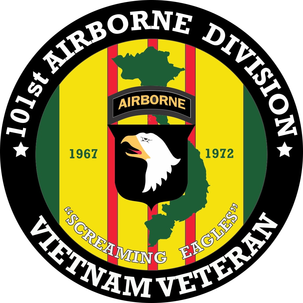 3.8 Inch 101st Airborne Division Vietnam Veteran Decal - Walmart.com