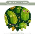 RKSupls 60 Inch Round Tablecloth, Pickles Funny Space Premium Polyester ...