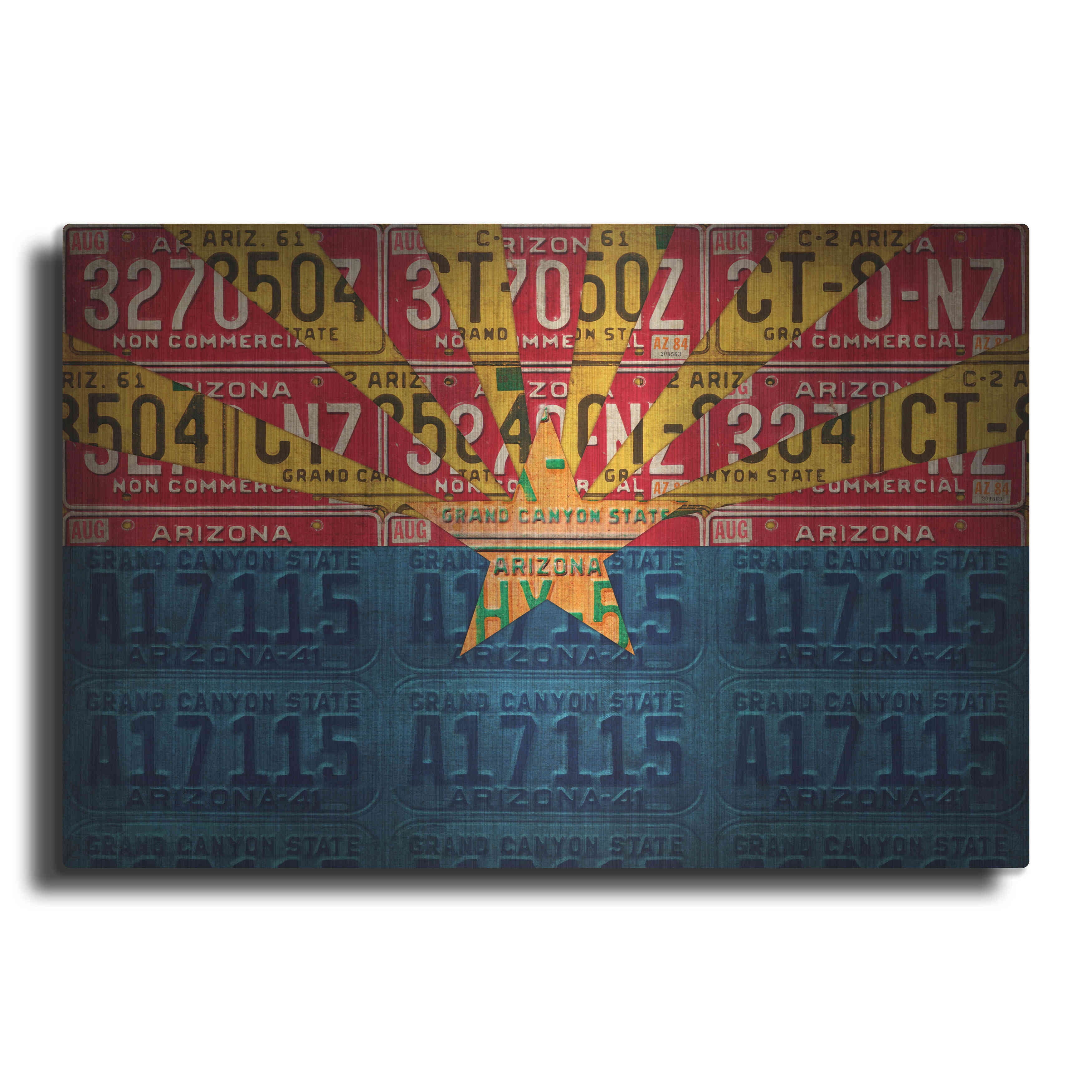 Luxe Metal Art 'Arizona State Flag License Plates' by Design Turnpike ...