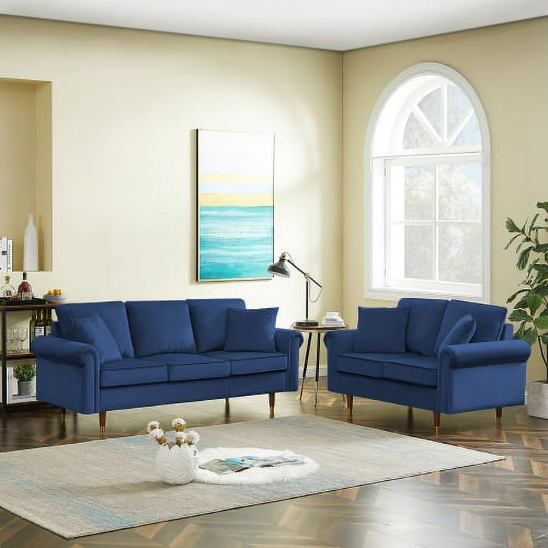 Modern Blue Sofa Set | Baci Living Room