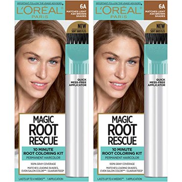 L'Oreal Root Rescue 10 Minute Root Coloring Kit, 6 Light Brown 1 ea ...