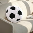 14-Inch Soccer Ball Plush Pillow | Soft Faux Fur Football Decorative ...