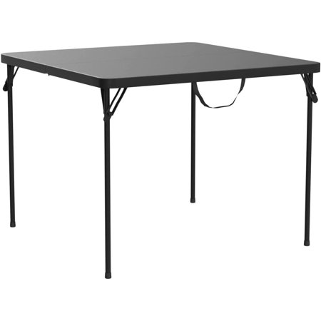 TOONM XL 38.5" Fold-in-Half Card Table w/Handle, Black | Walmart Canada