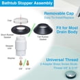 Tub Stopper Bathtub Drain Stopper Cover, Bathroom Tub Plug with 3/8 in ...