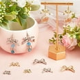 1 Box 60Pcs 6 Colors Alloy Charms Bulk Gold Bowknot Charm Connector ...