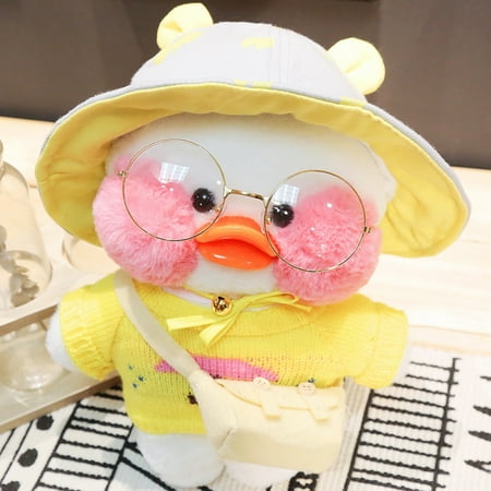 NETSENG 30cm Wearing Hyaluronic Acid Little Yellow Duck Doll Lalafanfan ...