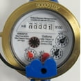 Inch NPT Multi Jet Water Meter with Pulse Output, Brass Body - Not for ...