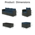 Royalcraft 6-Piece PE Wicker Rattan Outdoor Sofa Set with Storage Box ...
